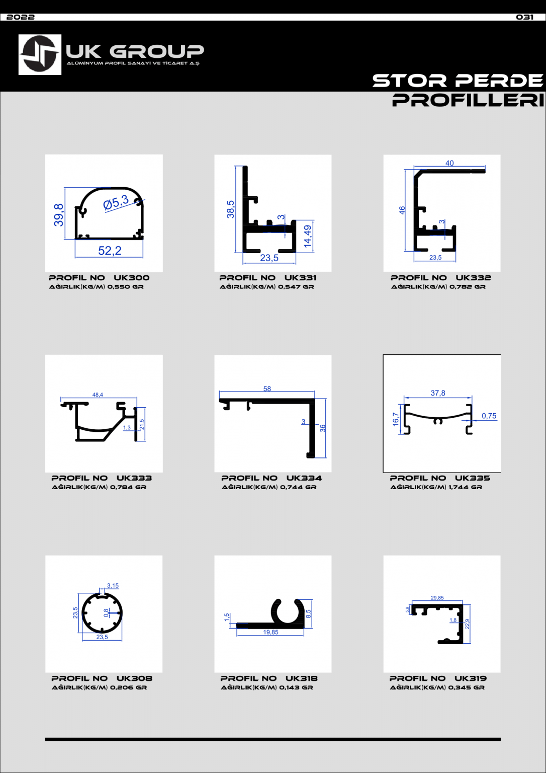 Stor Perde Profilleri – UK Group